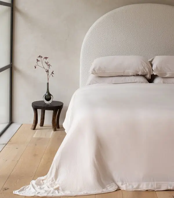 SHELEP Merino Jersey King Fitted Sheet - Ivory