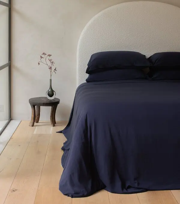 SHELEP Merino Jersey Super King Fitted Sheet - Blue