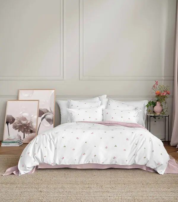 SCHLOSSBERG Floral Jeunesse-noblesse King Oxford Pillowcase - White