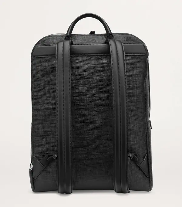 Smythson Leather Panama Backpack - Black