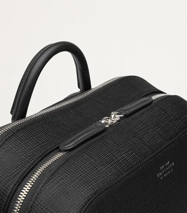 Smythson Leather Panama Backpack - Black
