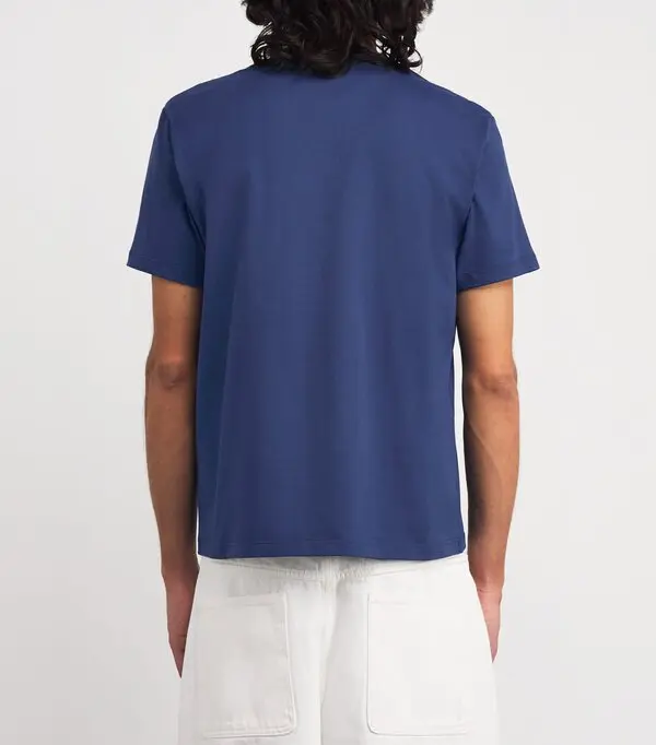 AMI Paris Cotton T-shirt With Embroidered De Coeur Motif