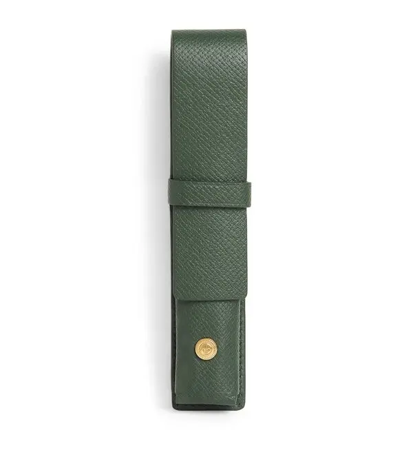 Harrods Leather Pen Sleeve - Green
