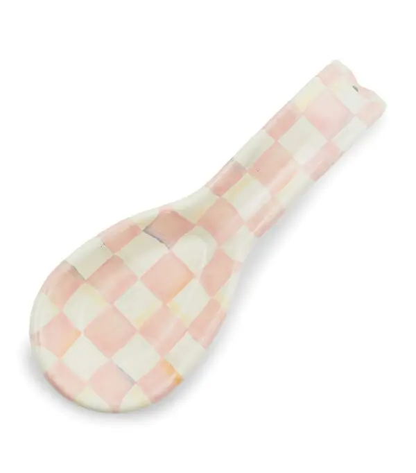 MACKENZIE-CHILDS Rosy Check Spoon Rest - Pink