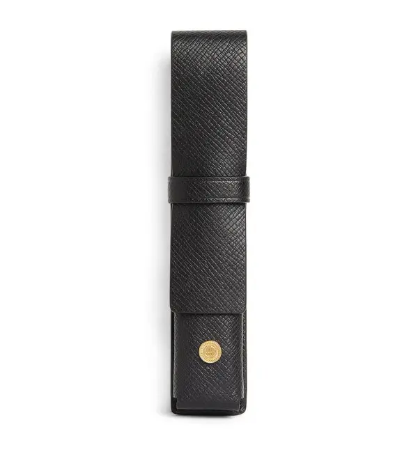 Harrods Leather Pen Sleeve - Black