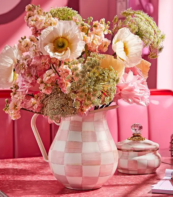 MACKENZIE-CHILDS Rosy Check Pitcher