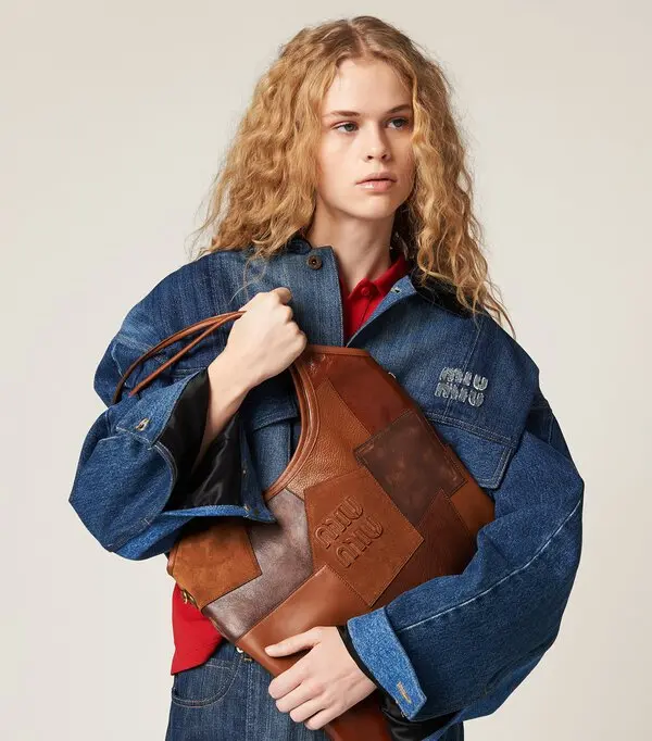 Miu Miu Ivy Patchwork Tote Bag