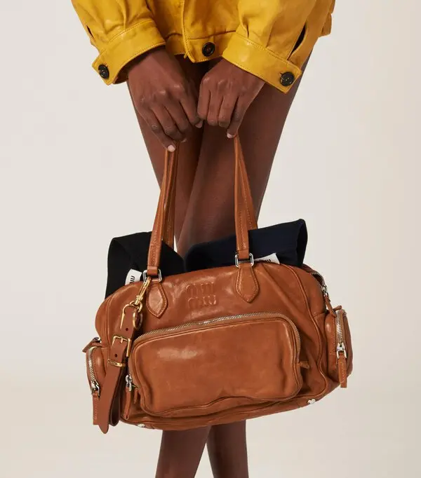 Miu Miu Nappa Leather Top-handle Bag