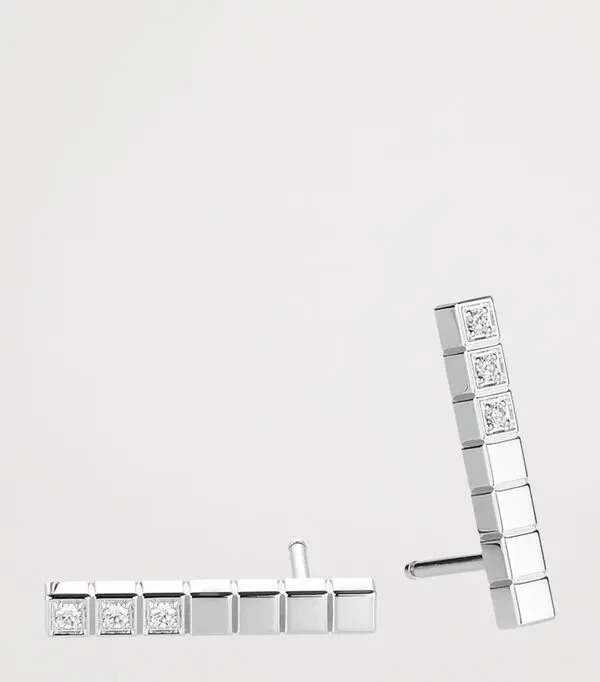 Chopard Ice Cube Diamond Stud Earrings
