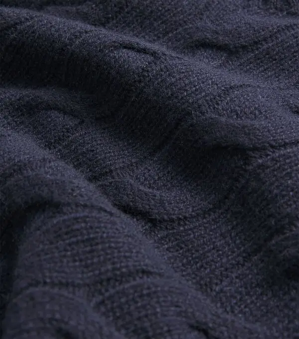 Ralph Lauren Purple Label Cashmere Cable-knit Sweater - Navy