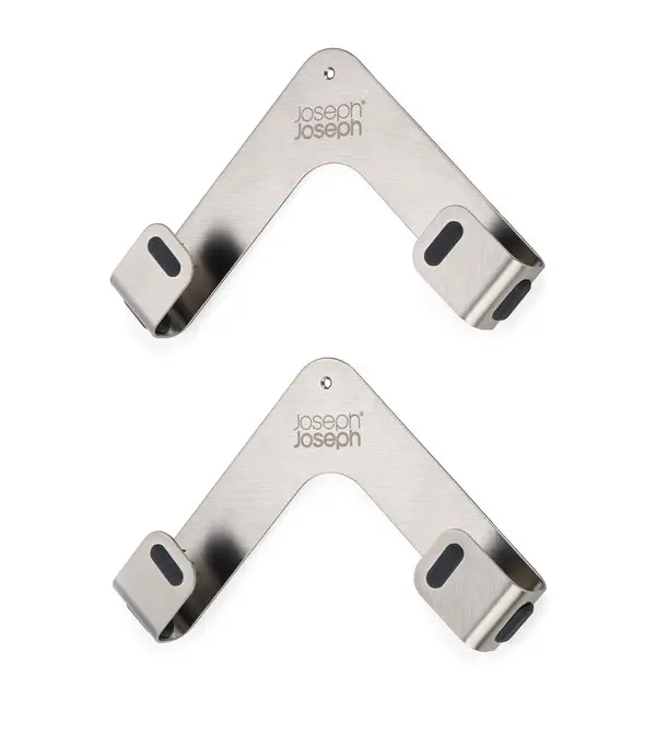 JOSEPH JOSEPH Set Of 2 Space Pan Lid Holders - Silver