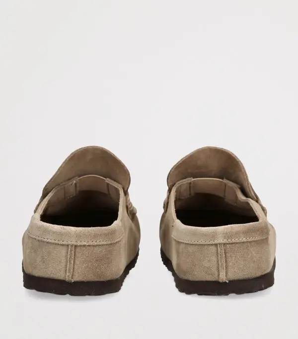 BIRKENSTOCK Suede Naples Wrapped Clogs - Brown