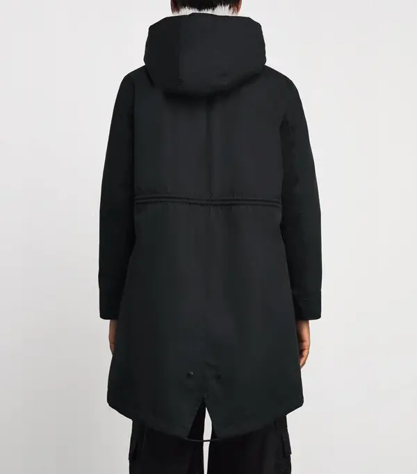 YVES SALOMON Fox And Rabbit Trimmed Cotton Parka
