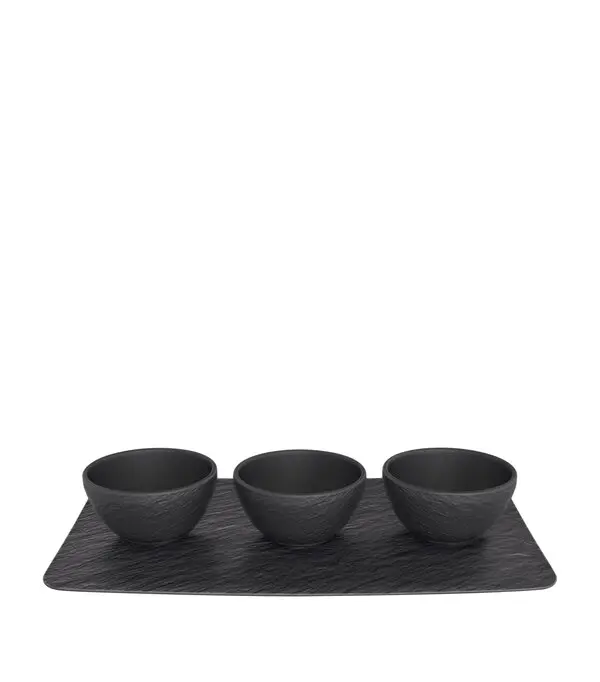 VILLEROY & BOCH Manufacture Rock 3-piece Dip Set - Black