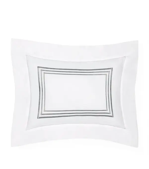 PRATESI Tre Righe Boudoir Pillowcase - Grey