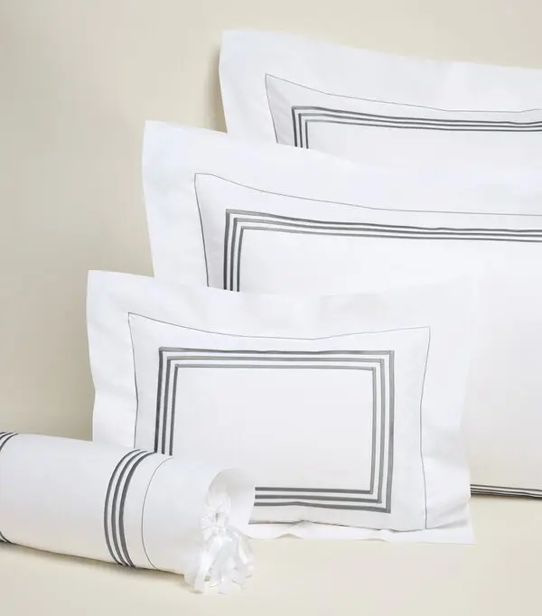 PRATESI Tre Righe Boudoir Pillowcase - Grey