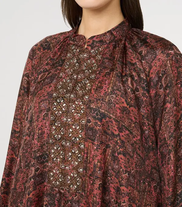 Max Mara Silk Printed Maxi Dress