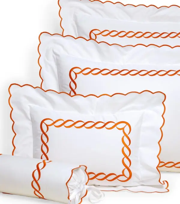 PRATESI Treccia Oxford Pillowcase - Orange