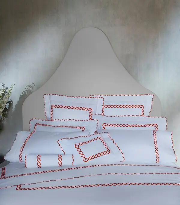 PRATESI Treccia Oxford Pillowcase - Orange