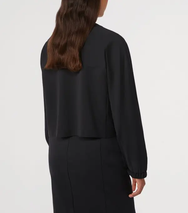 Max Mara Jersey Zip-up Jacket - Black