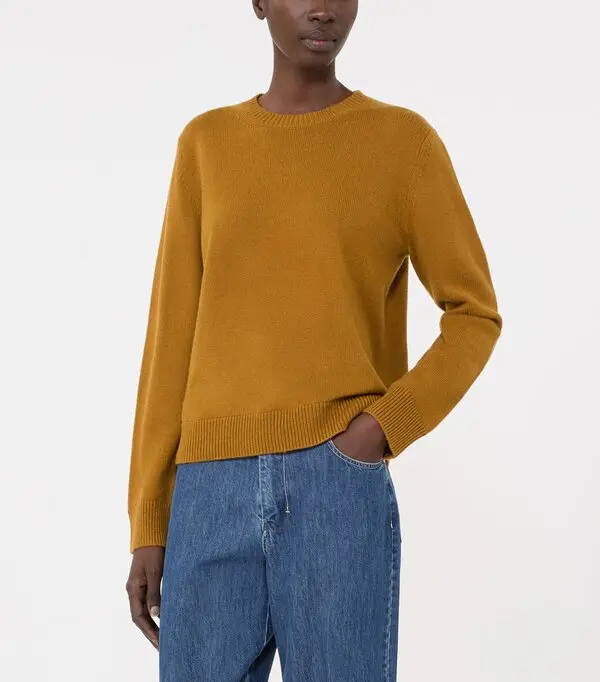 Max Mara Wool-cashmere Crewneck Sweater - Yellow