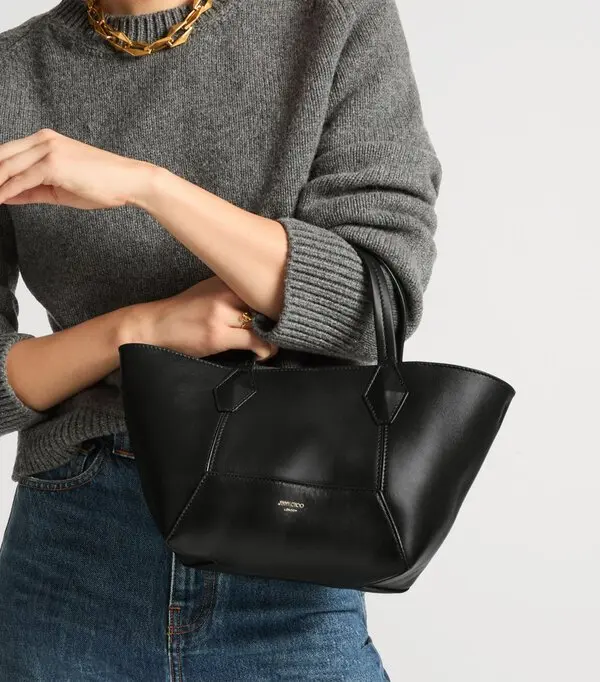 JIMMY CHOO Diamond Small Leather Tote Bag