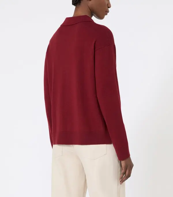 Max Mara Wool Polo-collar Sweater - Red