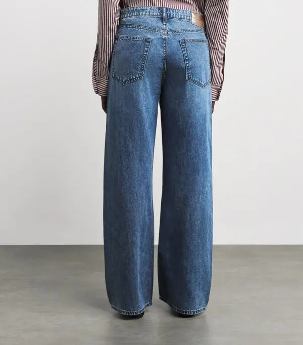 Rag & Bone Logan Mid-rise Wide-leg Jeans - Blue