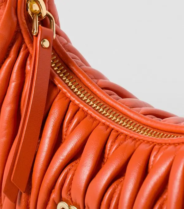 Miu Miu Matelassé Nappa Leather Wander Top-handle Bag - Orange
