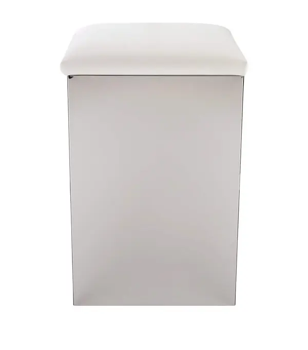 ZODIAC Laundry Bin With Closing Seat - Silver