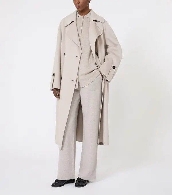 Max Mara Wool-cashmere Collared Cardigan - Beige