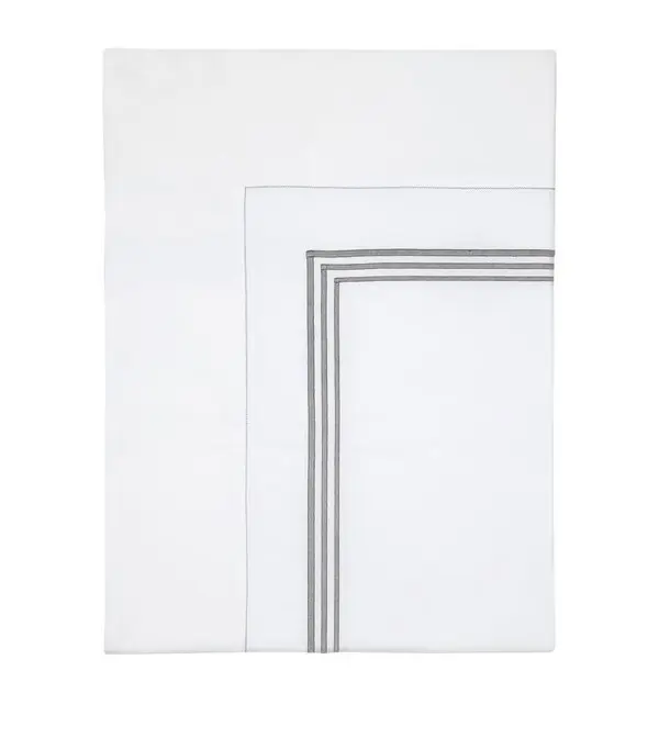PRATESI Tre Righe King Flat Sheet - Grey