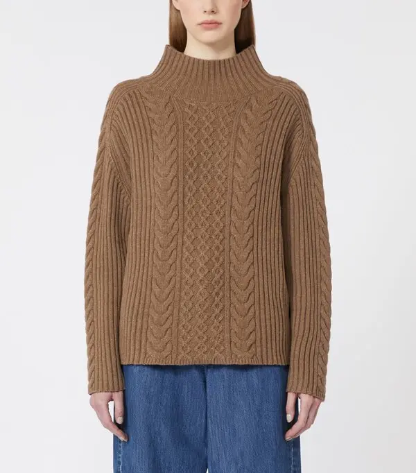 Max Mara Wool-cashmere Cable-knit Sweater