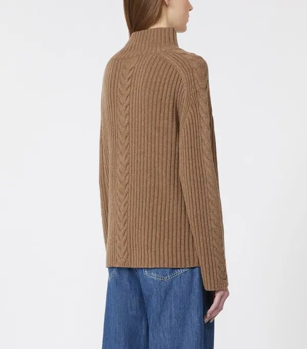 Max Mara Wool-cashmere Cable-knit Sweater