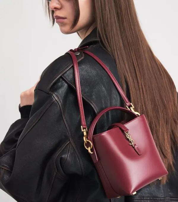 Saint Laurent Mini Le 37 Bucket Bag - Red