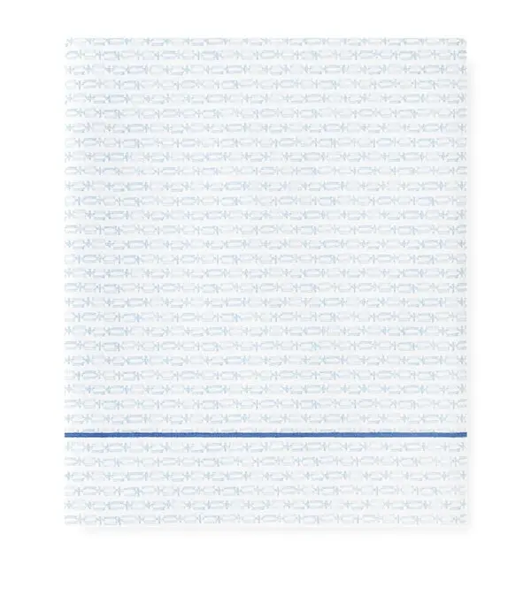 AMALIA Cotton Gaia King Flat Sheet - Blue