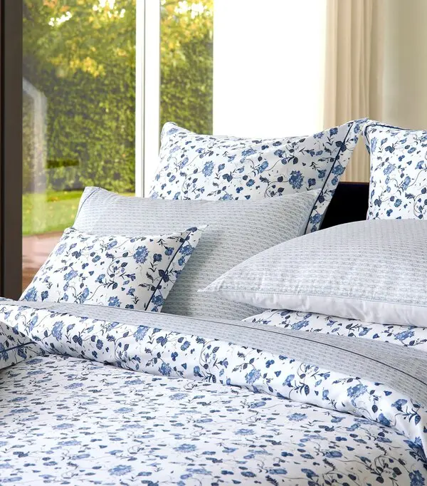 AMALIA Cotton Vila Super King Duvet Cover Set - Blue