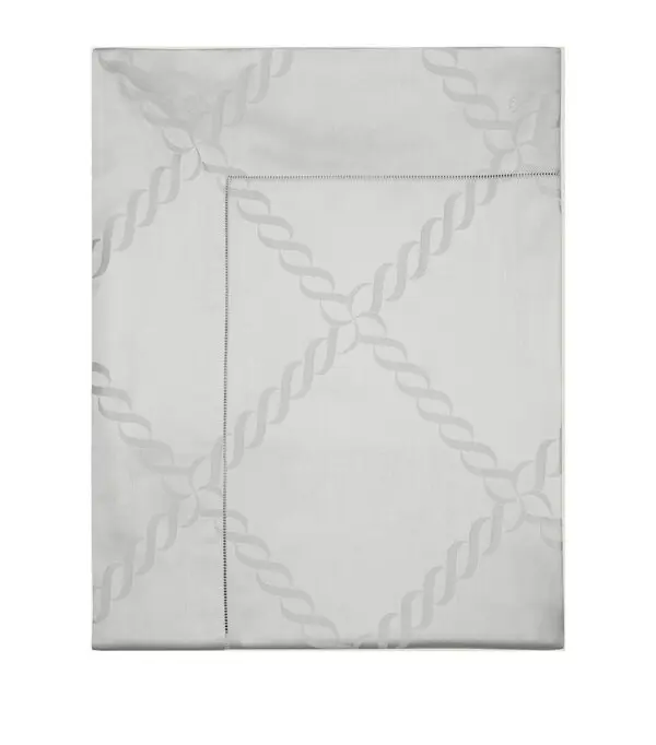 PRATESI Treccia King Flat Sheet - Grey
