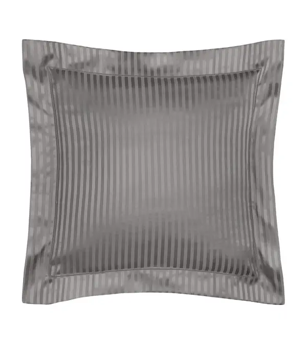 PRATESI Raso Rigato Square Oxford Pillowcase - Grey