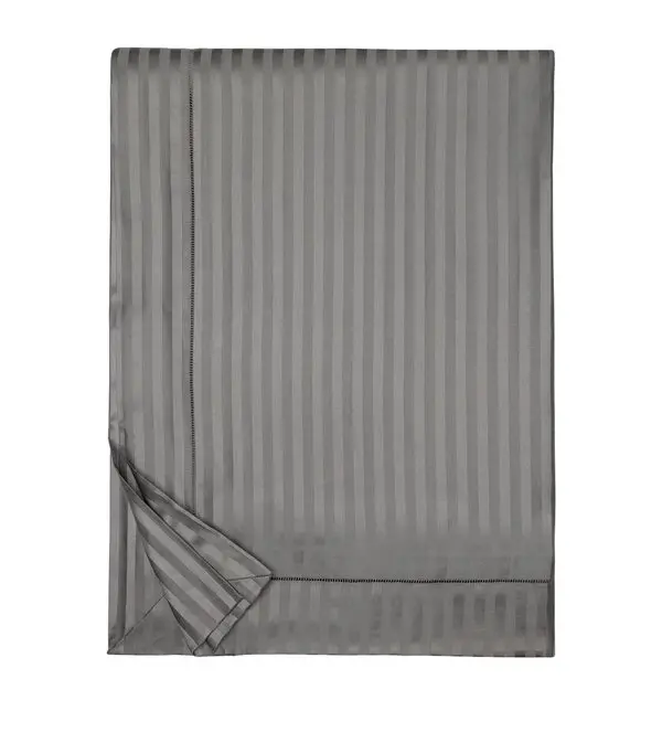 PRATESI Raso Rigato King Duvet Cover - Grey