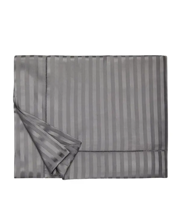 PRATESI Raso Rigato King Duvet Cover - Grey