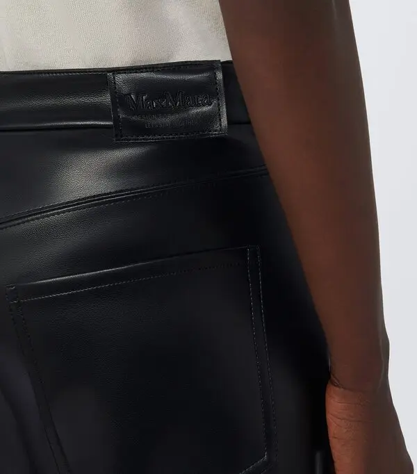 Max Mara Faux Leather Wide-leg Trousers