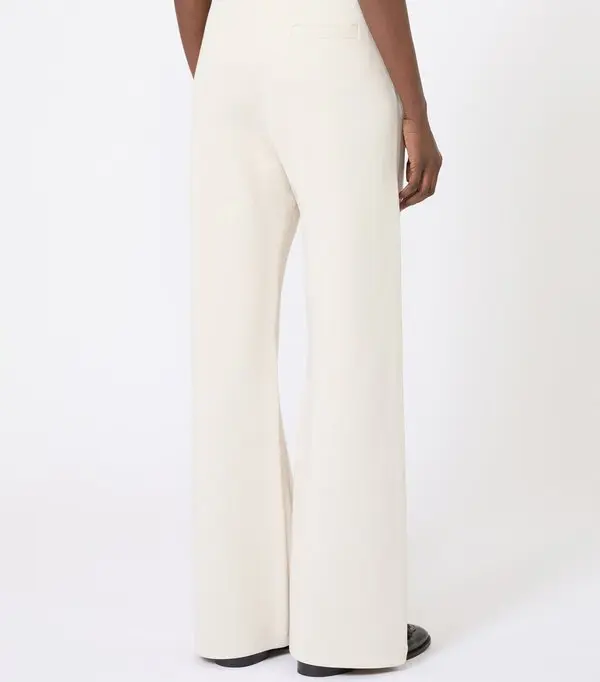 Max Mara Collection Cotton-blend Jacquard Ribbon Sweatpants - White