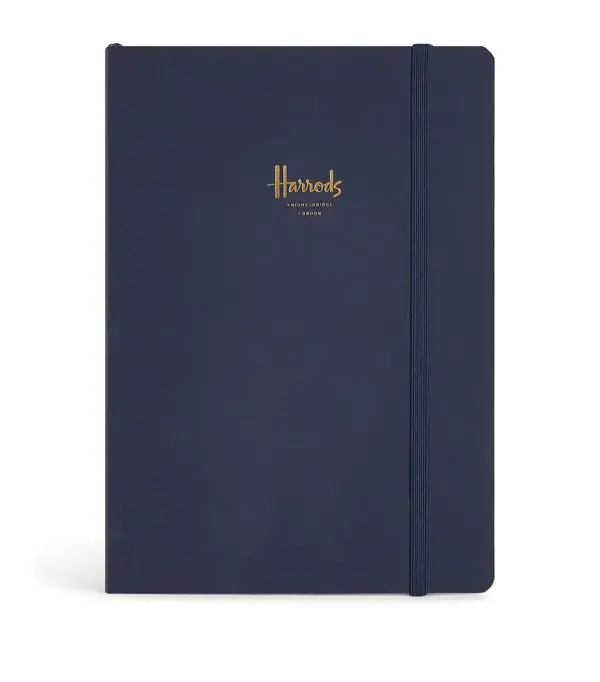 Harrods Logo A5 Notebook - Navy