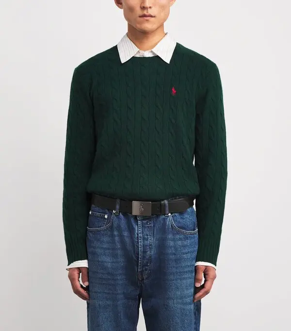 Polo Ralph Lauren Leather Belt With Debossed Polo Pony - Black