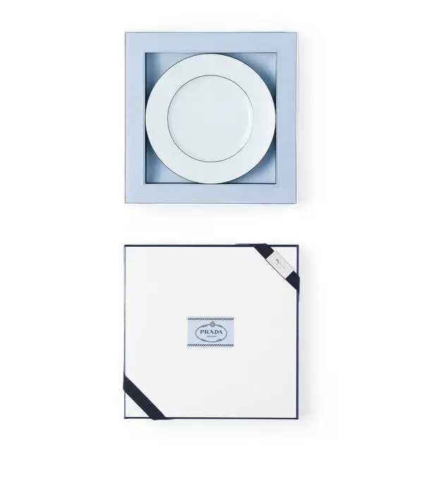 Prada Set Of 2 Celadon Dessert Plates
