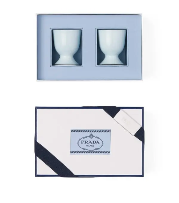 Prada Set Of 2 Celadon Egg Cups