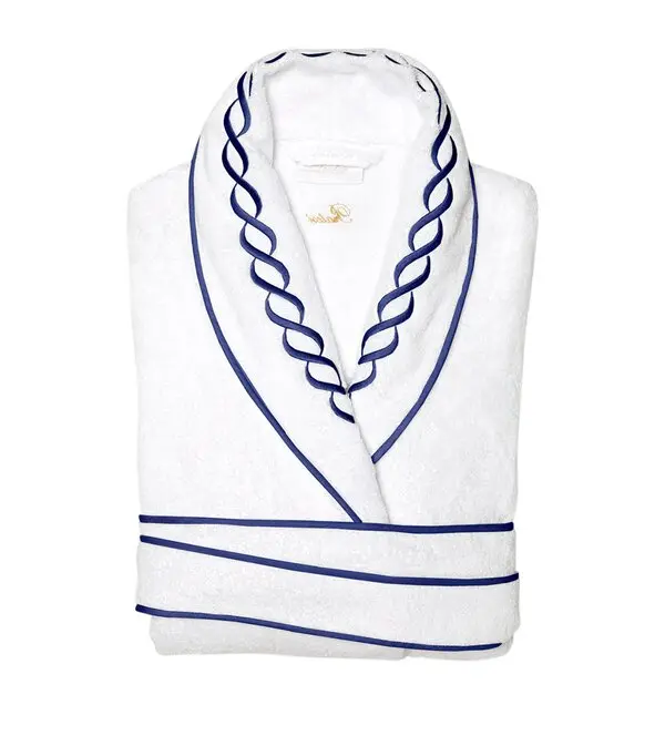PRATESI Cotton Treccia Bathrobe - Navy