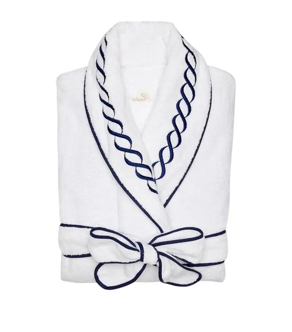 PRATESI Cotton Treccia Bathrobe - Navy
