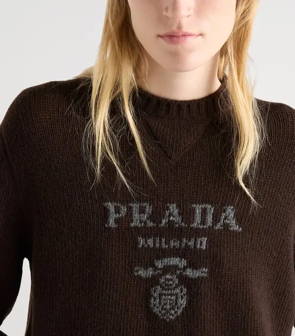 Prada Wool-cashmere Logo Sweater